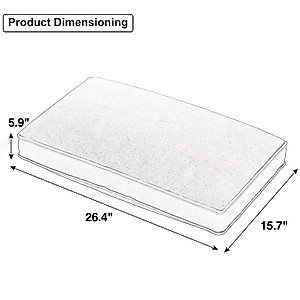 Belffin Velvet Back Cushion for Modular Sofa Rectangle Throw Pillows Soft Back Cushion (Blue)