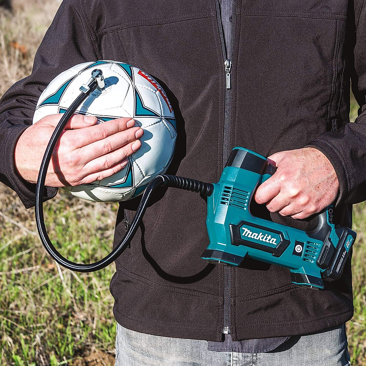 Makita MP100DWRX1 12V Max CXT Lithium-Ion Cordless Inflator Kit (2.0Ah)