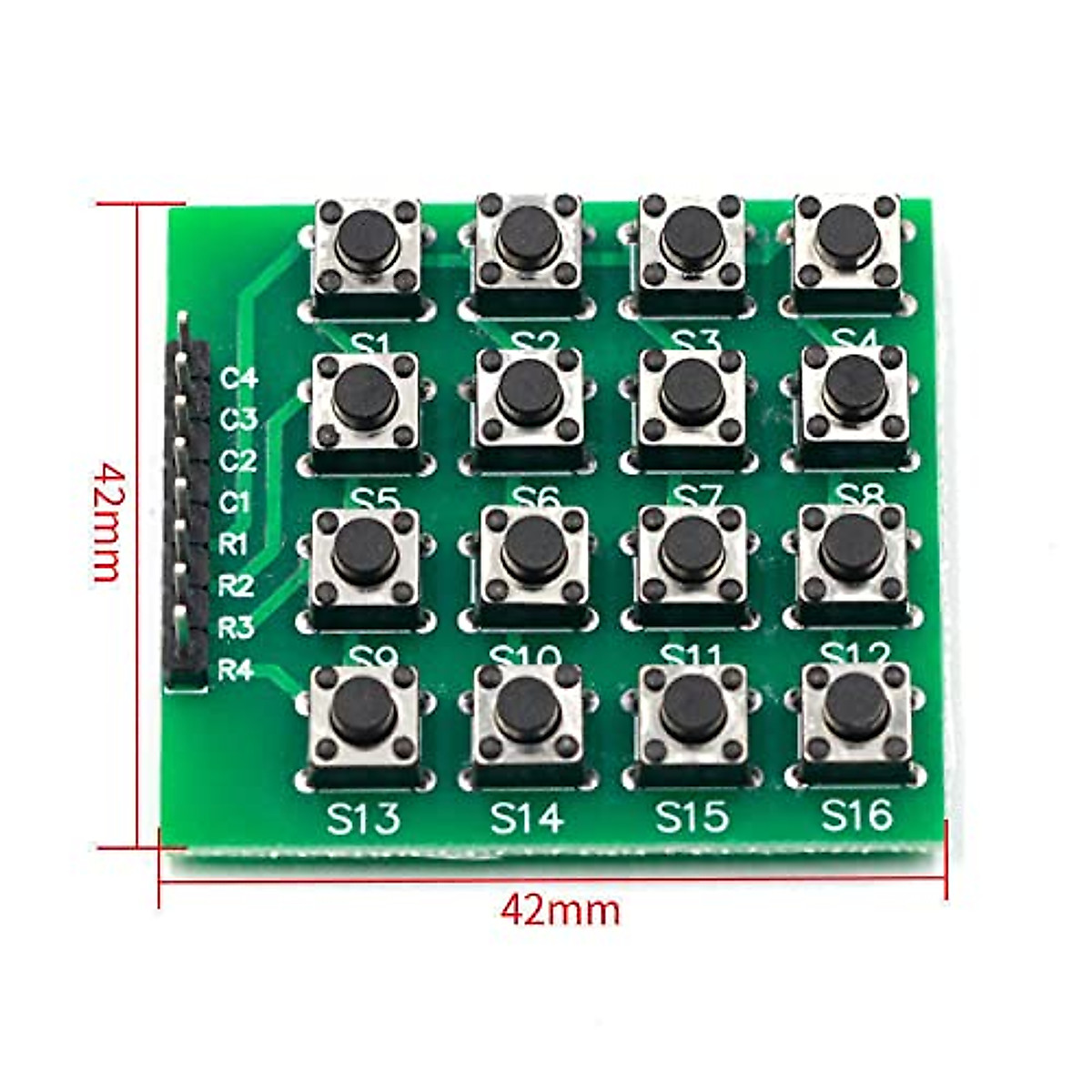 8pin 4x4 4x4 Matrix 16 Keys Button Keypad Keyboard Breadboard Module MCU for arduino DIY Kit
