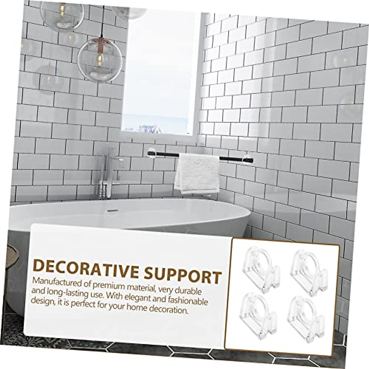 Tension Rod 20 pcs Tension Holder Retainer Curtain Rod Home Kitchen Racks Rods Office Drapery Rack Hotel Towel Support Brackets Clothing Hooks Multi Mounted Hanger Supplies and