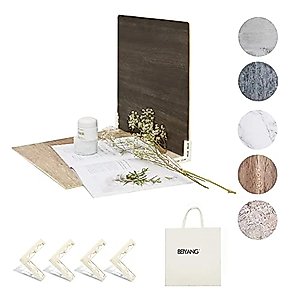 5 PCS Boards Photo Backdrop for Flat Lay, Food Photography Background 16x16 Inch, BEIYANG