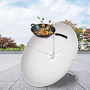 1800W Portable Concentrating Oven BBQ Grill Multifunctional Solar Cooker Parabolic Sun Oven Outdoor Stove High Calorific Value for Home Garden Yards Camping BBQ Cooking RV 1.5M Diameter 1292-1832℉