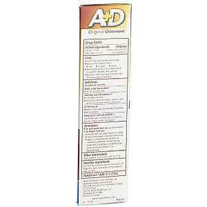 A&D Diaper Rash Ointment Skin Protectant Original - 4 oz, Pack of 5