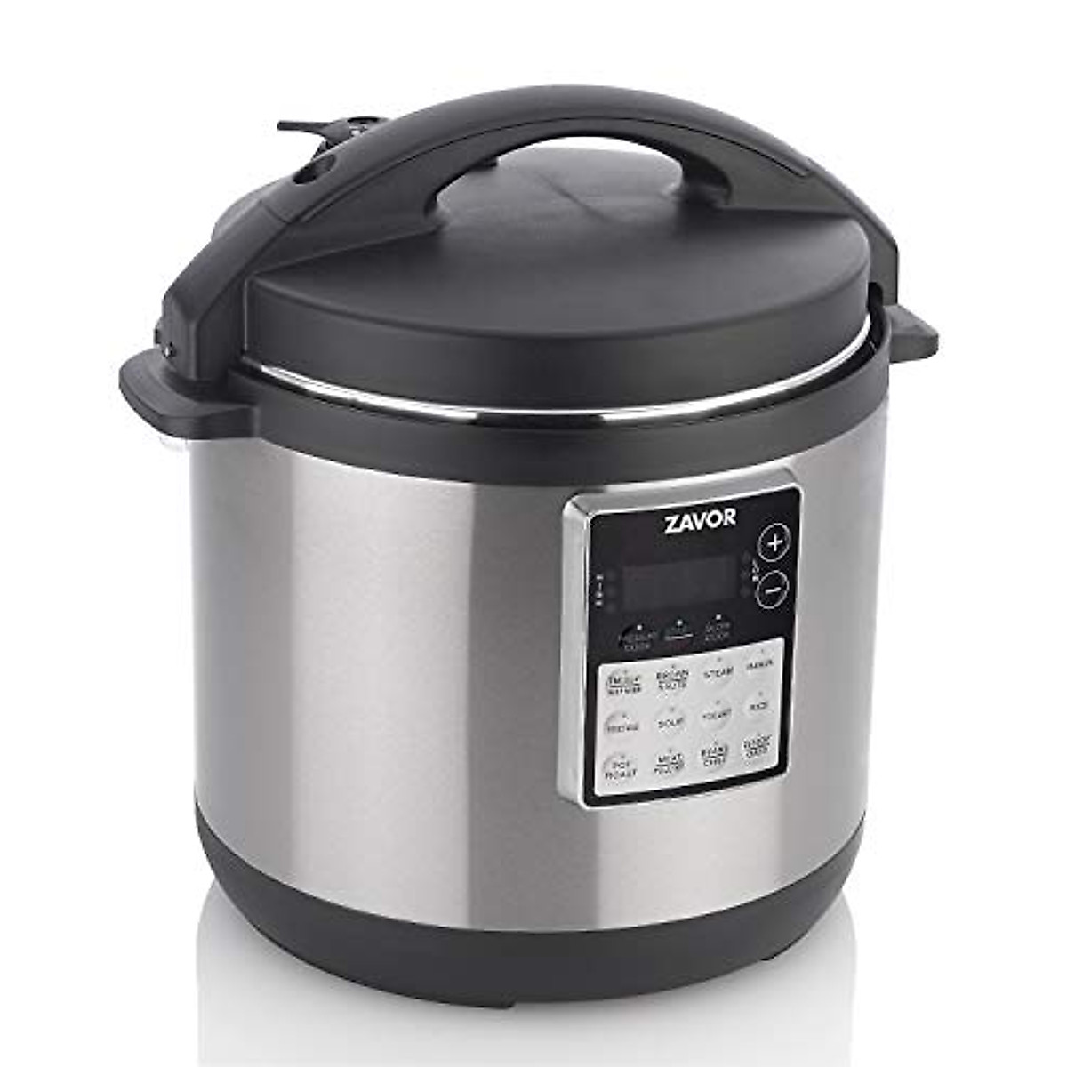 Zavor LUX Edge, 8 Quart Programmable Electric Multi-Cooker: Pressure Cooker, Slow Cooker, Rice Cooker, Yogurt Maker, Steamer and more - Stainless Steel (ZSELE03)
