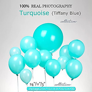 Turquoise Balloon Kit for Weddings & Parties - 105pc Assorted Set