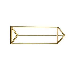 MDEPYCO Creative Triangle Display Garment Racks in Boutique Clothing Stores, Wall-Mounted Hanging Clothes Shelf in Home, Towel Racks for Bathroom Storage (Gold, 31.5" L)