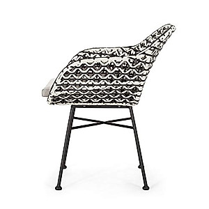 Christopher Knight Home Dining Chair, Beige + Black + White + Matte Black