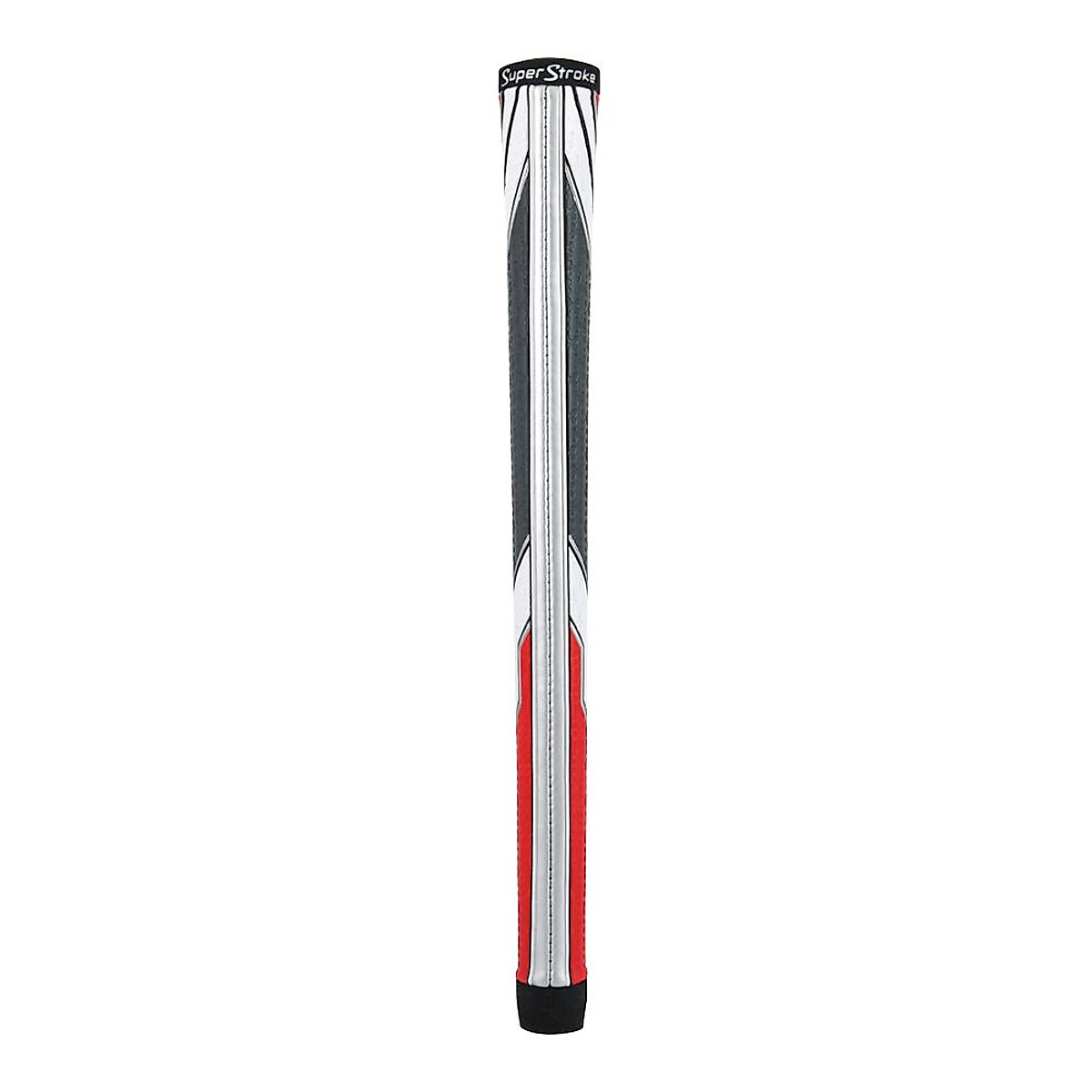 SuperStroke Traxion Tour Golf Club Grip, White/Red/Gray (Midsize) | Advanced Surface Texture That Improves Feedback and Tack | Extreme Grip Provides Stability and Feedback | Even Hand Pressure