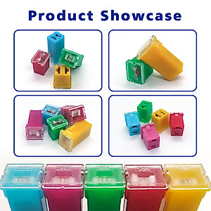 Automotive Combination Low and Tall/STD Profile Box Shaped Assortment 30 Pieces Fuse Kit for Ford, Chevy/GM, Nissan, and Toyota Pickup Trucks, Cars and SUV