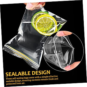 GOOHOCHY 400 Pcs Bag Grip Seal Bags Small Clear Packing Bags Clear Cookie Bags Clear Sealing Bag Clear Candy Bags Snack Bags Resealable Cellophane Bag Cellophane Treat Bags White or