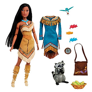 Disney Store Official Pocohontas Story Doll, Pocohontas, 11 inches, Fully Posable Toy in Glittering Outfit - Suitable for Ages 3+ Toy Figure, Gifts for Girls, New for 2023?