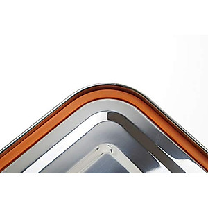 Stainless Steel Rectangular Food Storage kimchi container (3set)