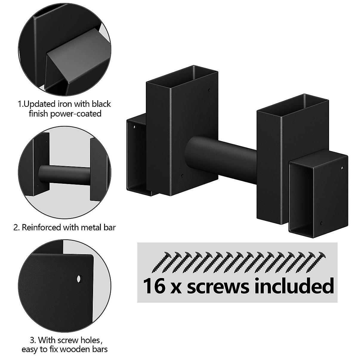 Amagabeli 2Pack Firewood Bracket Rack Outdoor Bundle 5 Pieces Fireplace Tools