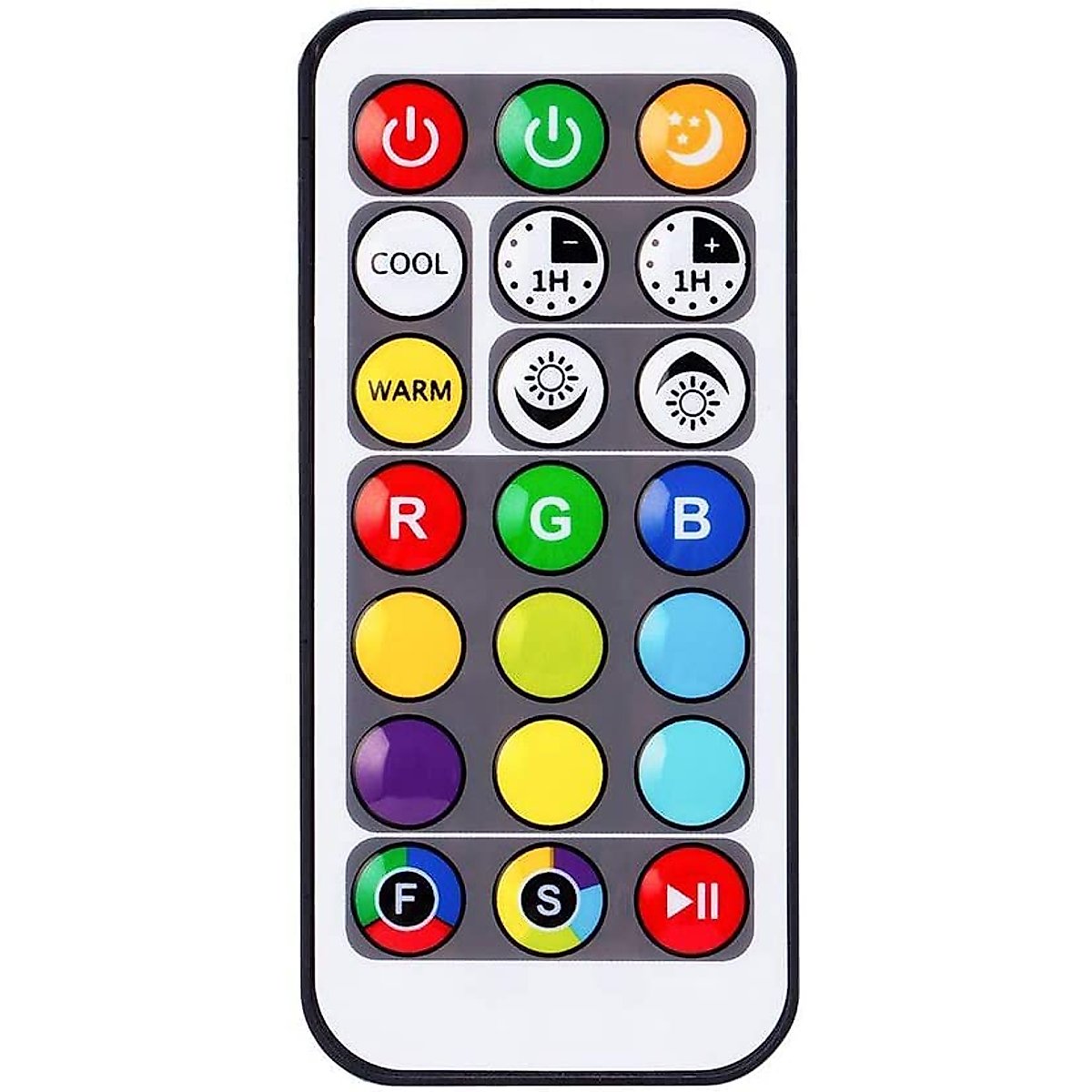 【New Modle】 JandCase Remote Control, Suitable for JandCase Infrared Remote Control RGBW Series Bulbs, 1 Pack