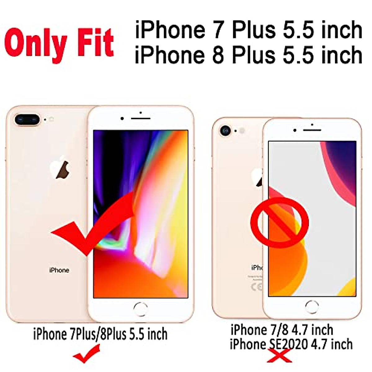 Qokey for iPhone 8 Plus Case,iPhone 7 Plus Case 5.5 inch Flower Cute Stand Cover for Women Girls 360 Degree Rotating Ring Stand Kickstand Soft TPU Shockproof Rose Butterfly