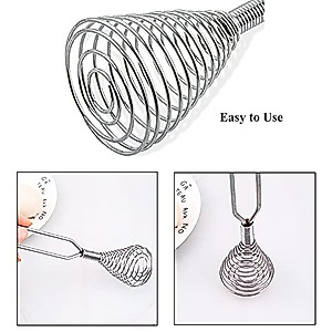 Stainless Steel Spring Coil Whisk Wire Whip Cream Egg Beater Gravy Cream Hand Mixer Kitchen Tool Accessories For Mixing, Blending, Beating, Stirring, Cooking