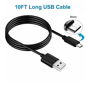 Akuterk Micro USB Cable for Sony Playstation 4 PS4 Controller Charger Replacement Power Cord 10Ft