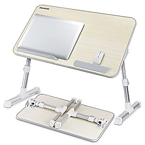 Laptop Bed Tray Table, Nearpow Adjustable Laptop Bed Stand, Portable Standing Table with Foldable Legs, Foldable Lap Tablet Table for Sofa Couch Floor - Medium Size