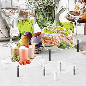 Abaodam 3pcs Cake Display Stand Clear Shelves for Display Toy Storage Stand Perfume Organizer for Dresser Food Stands for Display Party Acrylic Tiered Display Stand Tiered Shelf Organizer