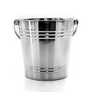 Ice Bucket Insulated Stainless Steel Keep Ice Frozen Longer Ideal for Cocktail Bar, Parties, Chilling Wine, Champagne - 3 Liter (Stainless Steel)
