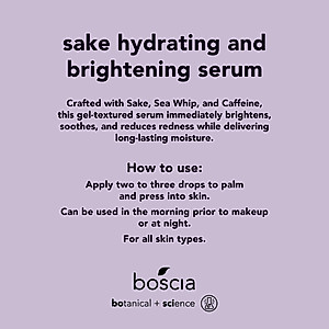 Boscia Sake Hydrating and Brightening Serum, 1 fl. oz.
