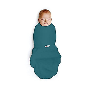 embé 2-Way Starter Baby Swaddle, 6-14 lbs, Newborn Swaddle Sack 0-3 Months, Zip & Velcro Swaddle 0-3 Months Baby Swaddles Wrap, Hip Healthy, Infant Swaddle, Easy Diaper Access - Spruce