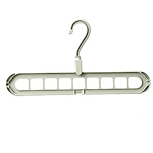 NA Nordic Style Creative Retractable Hanging Clothes Airing Rack Household Folding Plastic Storage Rack Storage Fantastic Nine-Hole Hanger