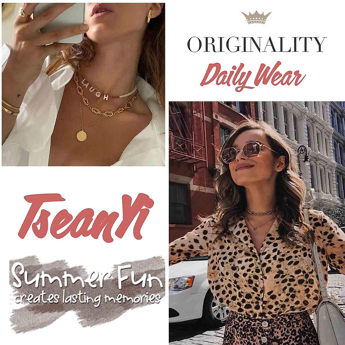 TseanYi Wide Lace Choker Necklace White Hollow Lace Collar Necklace Elastic Clavicle Necklace Chain Fashion Jewelry for Women(White)