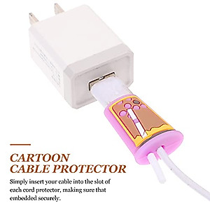Sosoport 6pcs Data Cable Protective Sleeve Dessert Shaped Protector Charger Protector Phone Charging Line Cover Adorable Protection Sleeve Lovely Data Cable Sleeve Data Lines Plug Protector