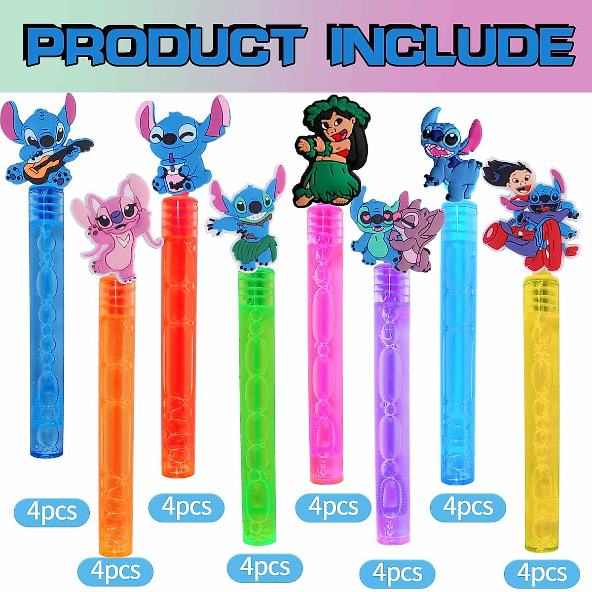 24 Piece Cartoon Bubble Wand for Kids(8 Style),Cute Cartoon Bubble Wand Great for Cartoon Theme Birthday Party Supplies Birthday Wedding Bath Time Gifts for Boys Girls