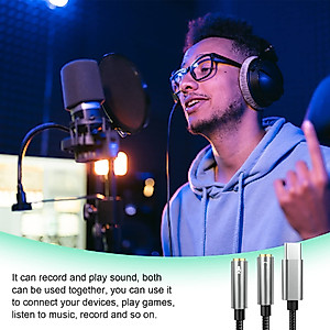 Alitutumao USB C to 3.5mm Audio Headphone Splitter, Dual 3.5mm Aux Headphone Jack Adapter Compatible with Samsung S23 S22 S21, Google Pixel 2/3/4 XL