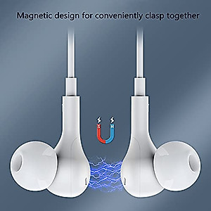 Earbuds Wired with Mic 3.5mm Jack Headphones Earphones for Galaxy S10 Plus, A14 5G, A13 5G, A42 5G, A52 5G, A51 A71 A03S A20S TCL 30 XL SE 20 Pro 5G, Moto One 5G Ace G Pure Pixel 5a 4a (White, 3.5mm)