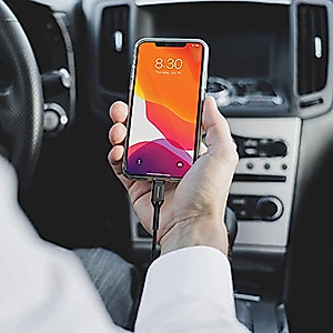 Monster Nylon-Braided 6 or 10 Ft iPhone Charging Cable, Lightning to USB-A (Works w/iPhone SE/11/11 Pro/11 Pro Max/XS/XS Max/XR/X/8/8 Plus/7/7 Plus/6/6 Plus, iPad, iPad Pro, AirPods) (6 Ft, Black)