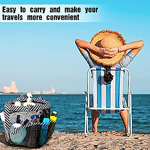 Reofrey Mesh Shower Caddy, Hanging Portable Shower Caddy Organizer Tote, with 8 Mesh Storage Pockets, for College Dorm, Travel, Gym, Camping(black)