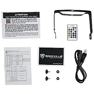 Rockville Battery PAR 61 Pack Black, 8 Pack Rechargeable RGBWA+UV Wash Lights with Charging Flight Case, Includes Remote, 15 Hours Battery Life, Perfect for Events, Parties & DJ Gigs