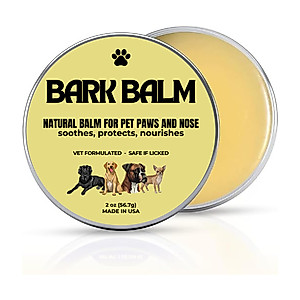 Dog Balm - Natural Paw and Nose Balm for Dogs – Safe if Licked – Vet Formulated Paw Balm - Dog Moisturizer for Paws and Nose - Made in USA