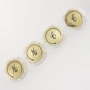 CChiai 4PCS 1-3/16 Inch Inner Diameter Faucet Index Buttons Universal Hot and Cold Bathroom Sink Handle Buttons Acrylic Bathtub Faucet Handle