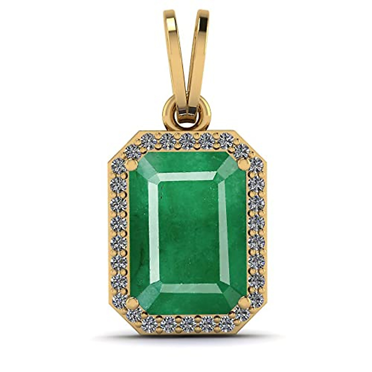 LMDPRAJAPATIS Lab Certified simuleted 10X15MM Zambian Emerald Panna Jwelery Pendant for 22k Gold Plated