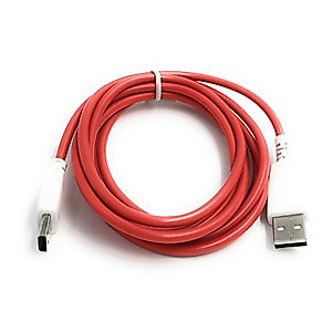 Xcivi USB Data Charger Cable Cord for Fuhu Tablets Nabi DreamTab, nabi 2S, nabi Jr, Jr. S, XD, Elev-8, 6 FT/2m (Red)