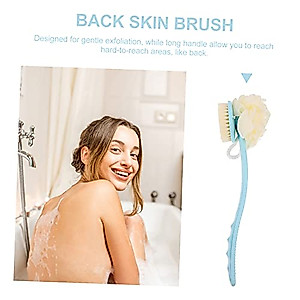 FRCOLOR 2pcs Shower Brush Bath tub Cleaning Brush Body exfoliator Brush Bathtub Cleaning Brush Bathing Brushes Bath Scrubber Brush Body Cleaning Brush pp Back Skin Brush Back Scrubber Wet