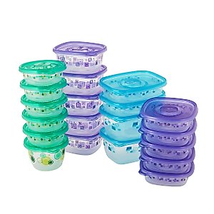 Glad Variety Pack Food Storage Containers for Everyday Use | Large Variety Pack Food Containers | Clear Food Storage Containers Freezer Safe, Microwave Safe, Dishwasher Safe, 20 Count, BB13611
