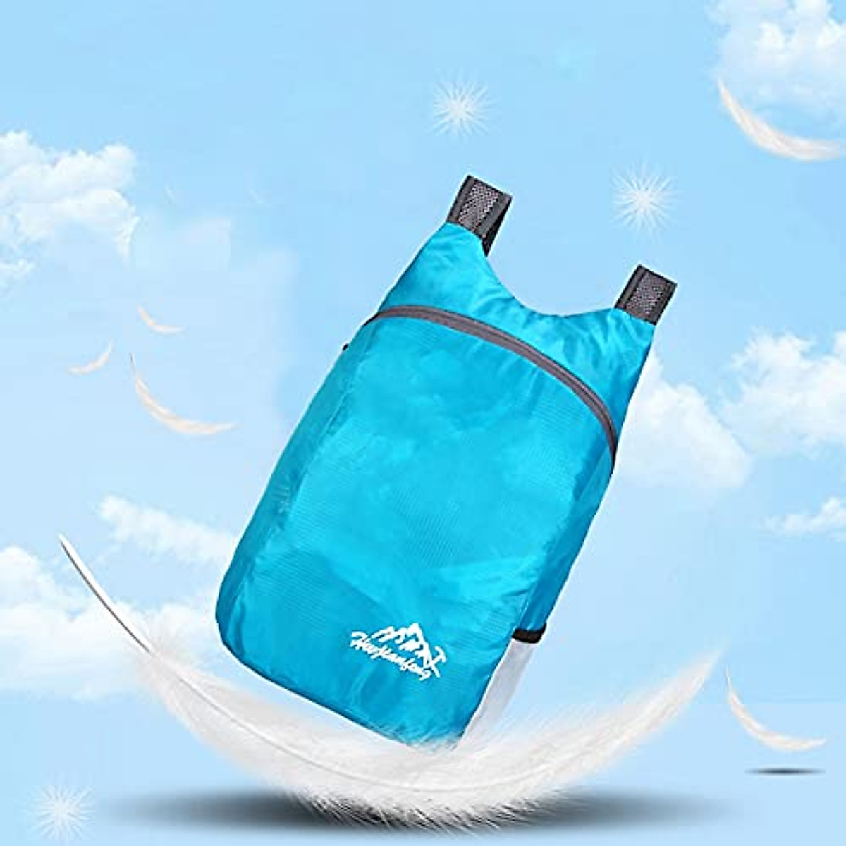 DongY Foldable Lightweight Backpack Travel Hiking Daypack 20L Waterproof Folding Bag for Shopping Outdoor, Black, 41x30x11cm