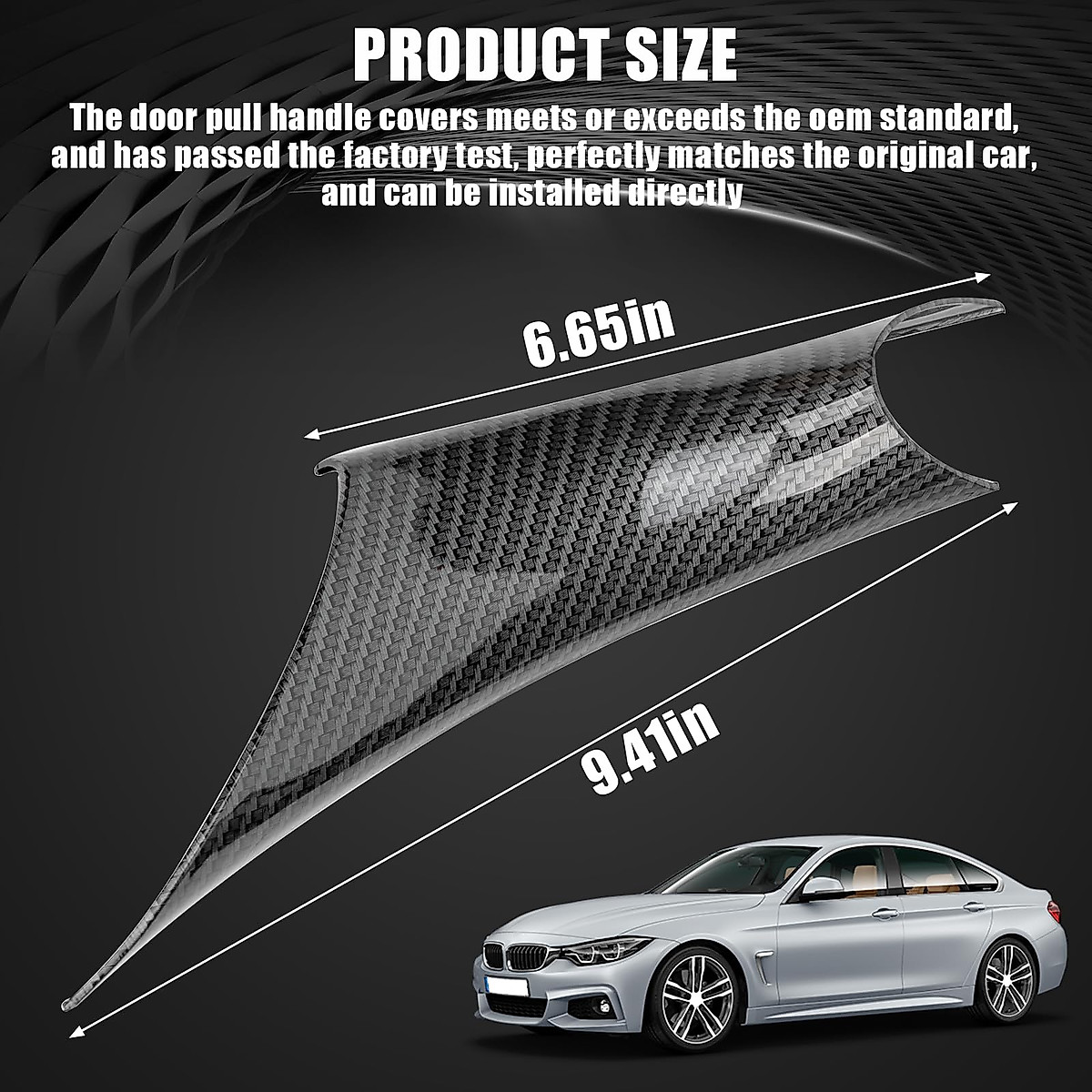 WEILEITE Front Interior Inner Inside Door Pull Handle Grab Cover Fit for BMW 320,328,330,335,M3 3 Series F30/F31/F34/F80 2012-2018 and 418,420,428,430,435,M4 4 Series F32/F33/F36/F82/F83 2014-2017