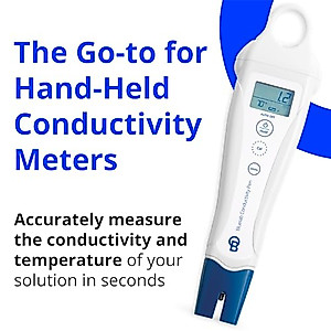 Bluelab PENCON Conductivity Pen and Digital TDS Meter, Water Tester for Temperature and Nutrient (CF, EC, PPM 500, PPM 700), TDS Testing Kit for Hydroponic System and Indoor Plant Grow