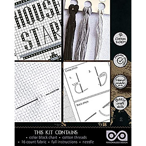 Game of Thrones Cross Stitch Kit House Stark - DIY Father's Day Gift - Hand Embroidery Bookmark with GoT Pattern