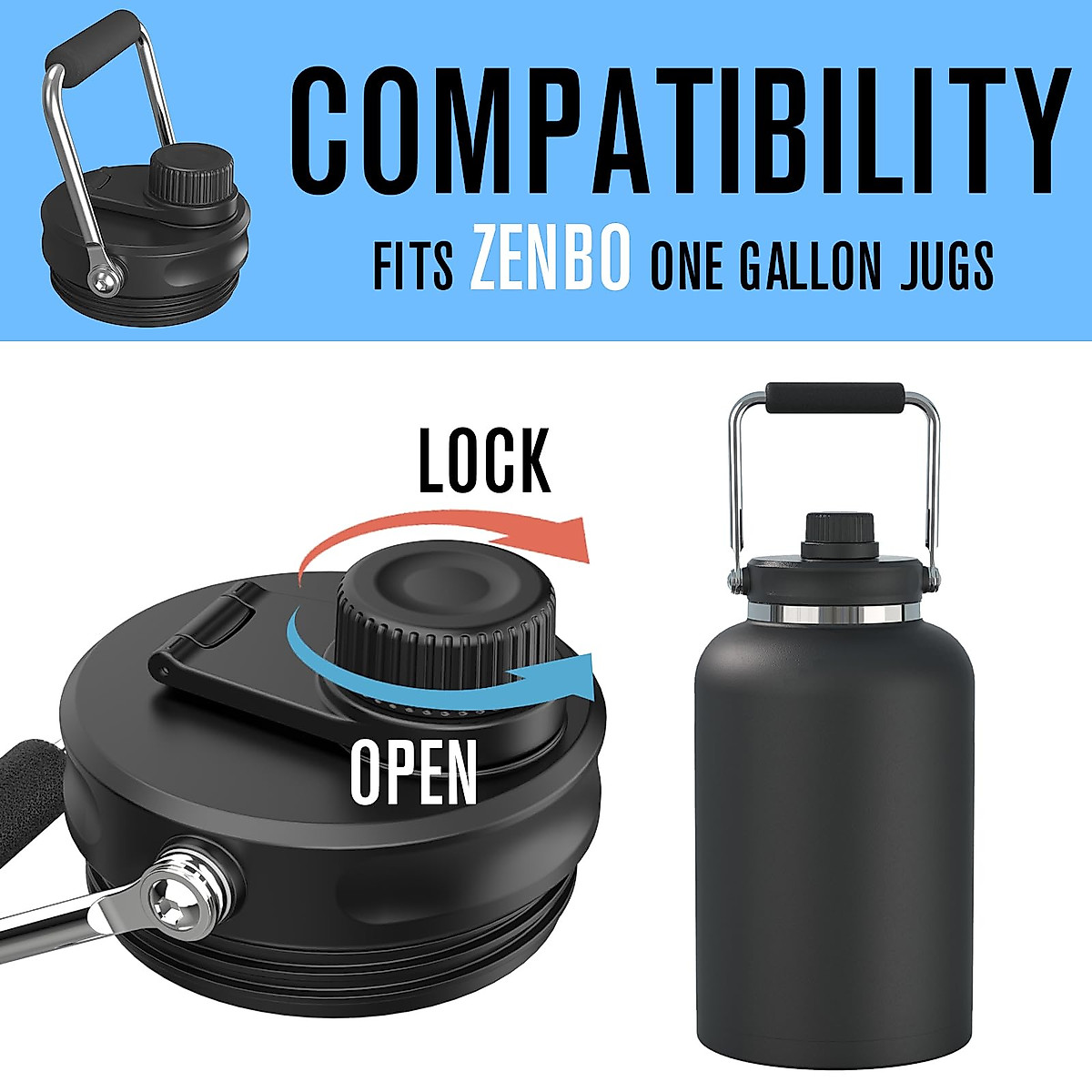 Replacement Lid for Zenbo 128oz Gallon Jug