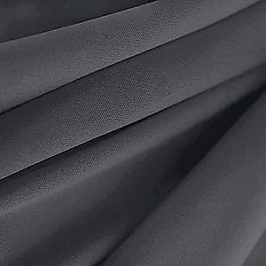 Texco Inc Polyester Interlock Lining 2 Way Stretch/Decoration, Apparel, Home/DIY Fabric, Charcoal 156 1 Yard