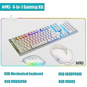 All in one Desktop Computer, TechMagnet Cheetah 6, Intel Core i5 6th Gen 2.5 GHz, 16GB DDR3, 240GB SSD, New 24 inch LED, MTG Gaming Kit with Webcam, Windows 10 Pro (Renewed)