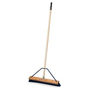 USA Broom 24" Heavy Duty Indoor/Outdoor Push Broom with 60" Handle. Ideal for Garages & Shops. Durable American Made Steel Brackets-All Stainless Steel Hardware. No Plastic. 100% Made in The USA.