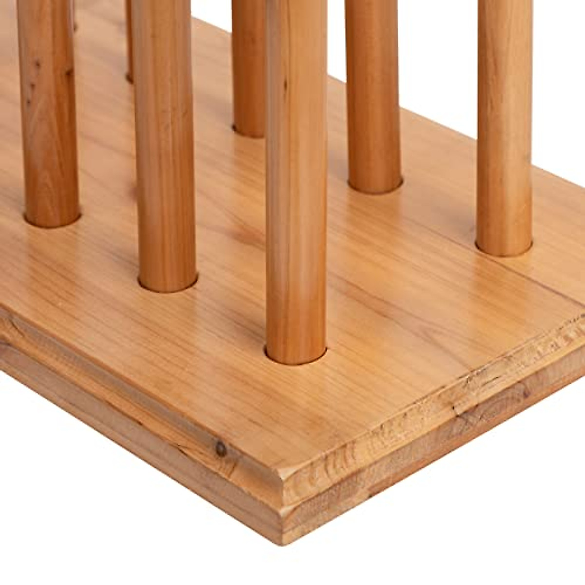 PARANTA Wooden Boots Storage Rack, 6-Pair Tall Boots Holder, Stand-Alone Shoe Organizer, Natural